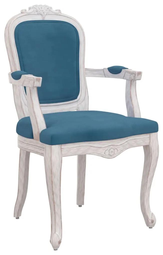 344459 vidaXL Jídelní židle modrá 62 x 59,5 x 100,5 cm samet