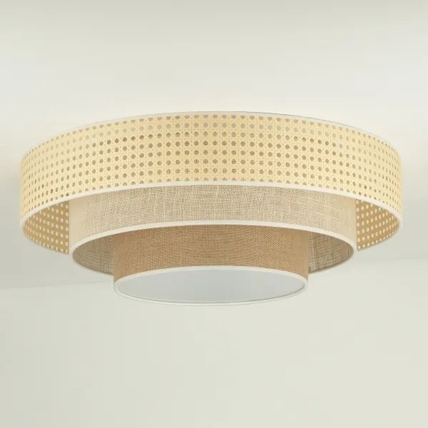 Duolla - LED Stropní svítidlo LUNETA LED/26W/230V pr. 60 cm 4000K ratan/béžová