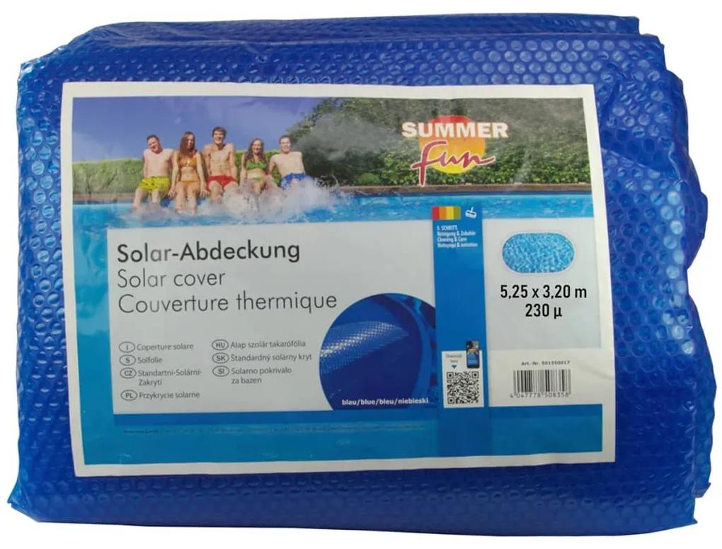 Summer Fun Letní solární plachta na bazén oválná 525 x 320 cm PE modrá