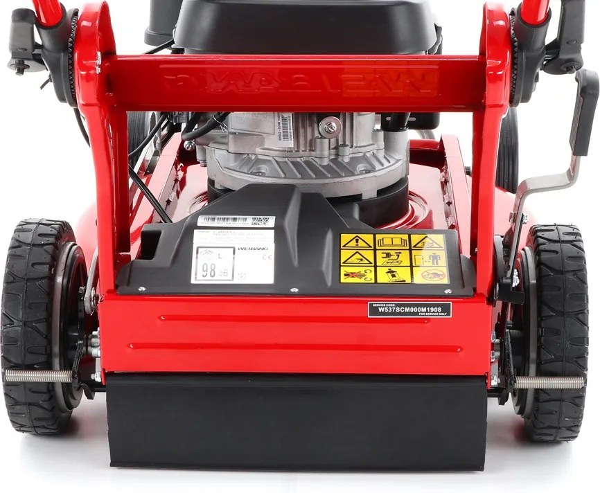 Weibang WB 537 SCM – Mulčovací sekačka s pojezdem profi 53 cm, bez koše, kovová převodovka, OHV 196 ccm – Servis ČR