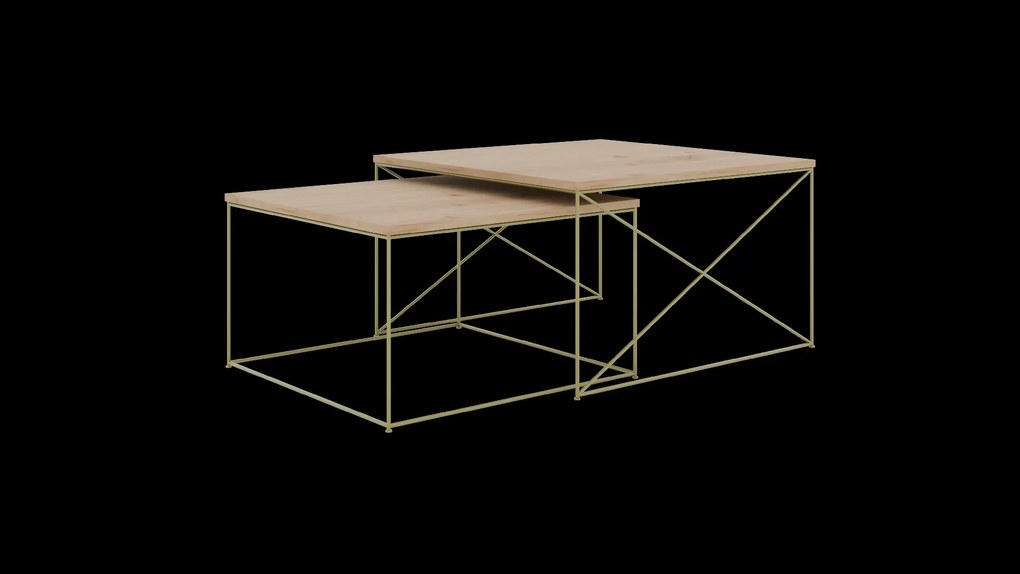 ADRK Furniture Konferenční stolek 2v1 Licco CT-LIC-G-A