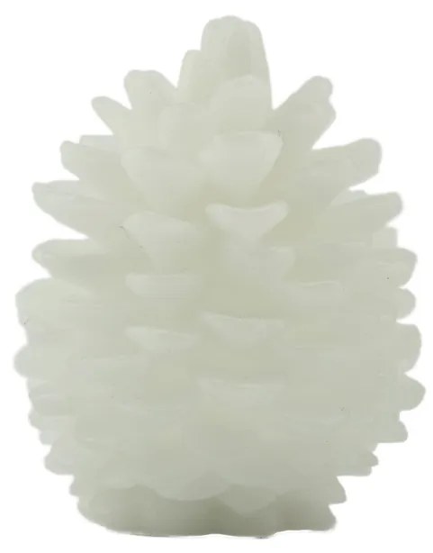LED svíčka z pravého vosku na baterie, šiška, ø 14 × 18,5 cm, bílá, 2× AA
