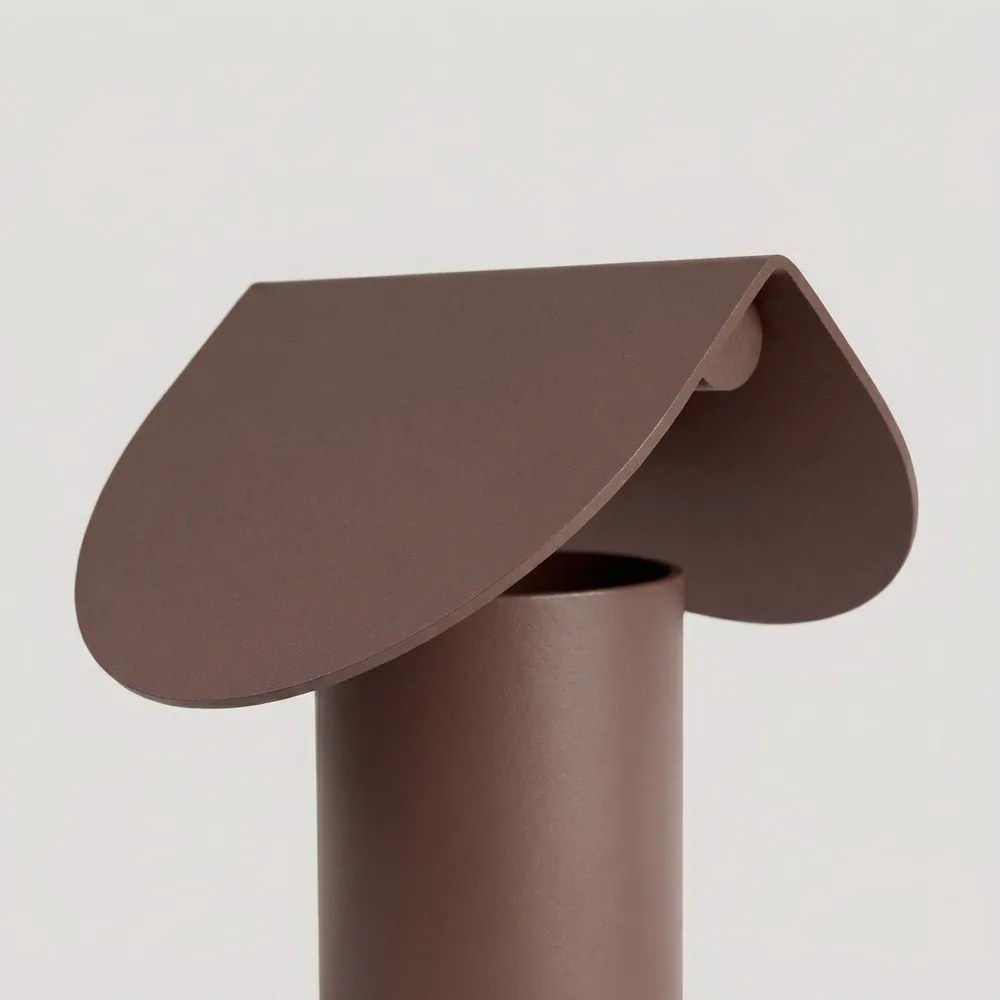 Hnědá hliníková LED stolní lampa (výška 15 cm) BISCUIT – Thoro