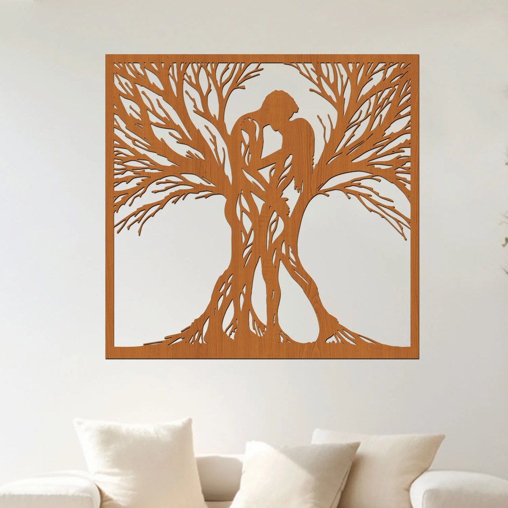 dřevo života Dřevěný strom SPOJENÍ Zvolte rozměr (cm): 40x40, Zvolte barvu dekoru: Ořech
