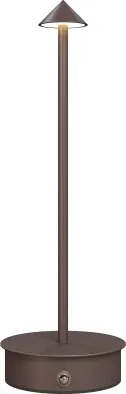 HOMCOM Dobíjecí dotyková stolní lampa s USB, nastavitelná 3000K/4500K/6000K, doba svícení 4-8 hodin, Caffè