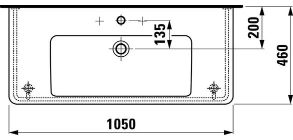 Laufen Pro S Umyvadlo 105 x 46,5 cm, bílá H8139660001041