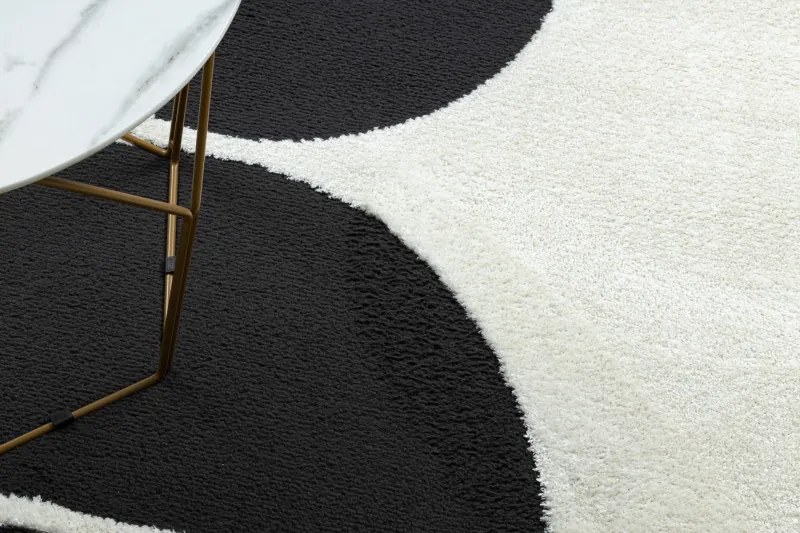 Dywany Łuszczów, AKCE: 80x150 cm Kusový koberec Mode 8598 geometric cream/black, černobílá, dětský pokoj
