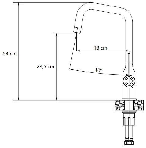 Černý mat/zlatá kuchyňská dřezová baterie QUADRON NATALIE Q LINE