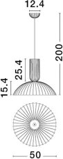 Závěsné svítidlo NOVA LUCE AMMOS E27 1x12W 9919113 bez žárovky