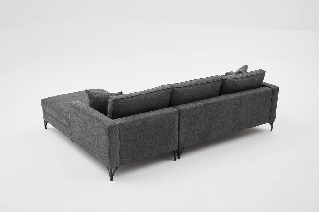 Hanah Home Rohová pohovka BERLIN antracitová pravá 258 cm 825BLC2806