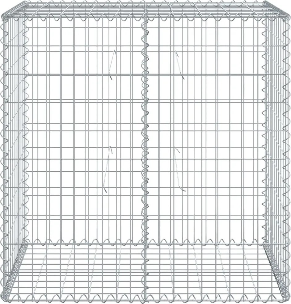 Gabionový koš s víkem 100 x 50 x 100 cm pozinkované železo 3295142