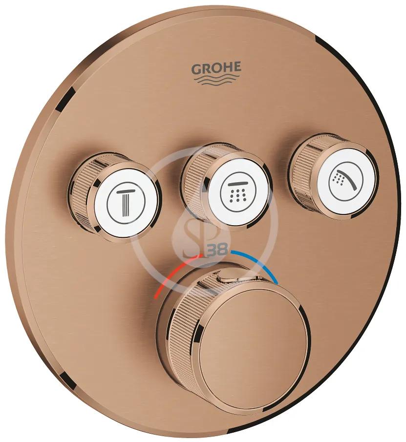 Grohe Grohtherm SmartControl Termostatická sprchová podomítková baterie, 3 ventily, kartáč - G29121DL0 (29121DL0)