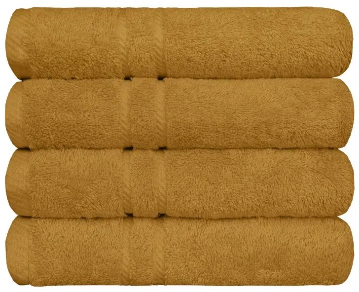 SCANquilt bavlněný ručník COTTONA zlatá osuška 100 x 150 cm