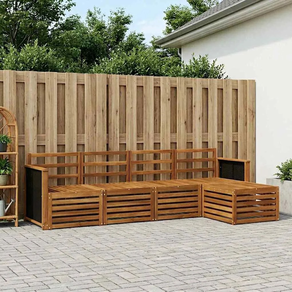 Venkovní pohovková souprava 5 ks Přírodní 3384220