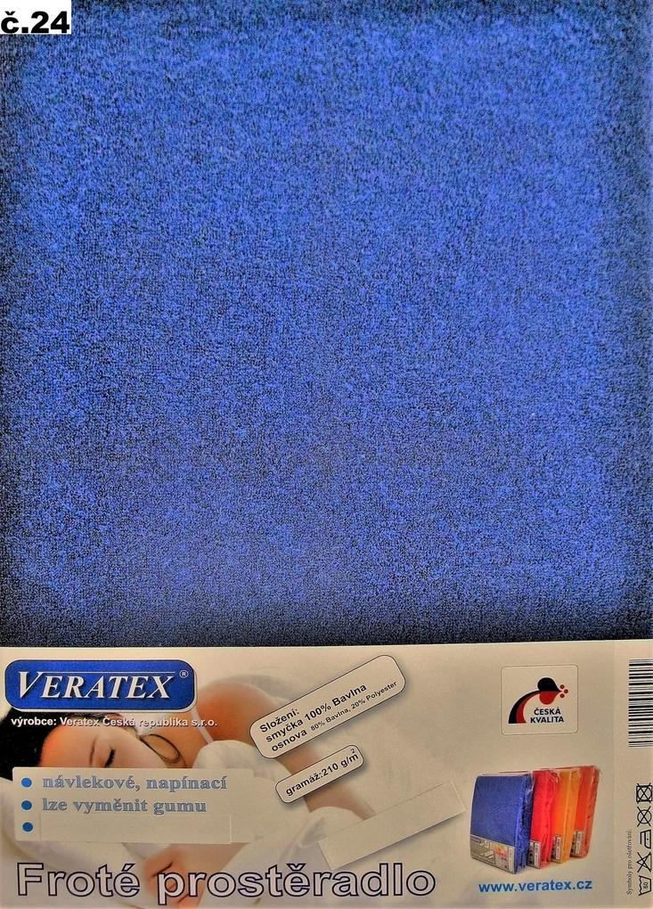Veratex Froté prostěradlo 200x200/16 cm (č.24-nám.modrá) 200x200 cm  froté