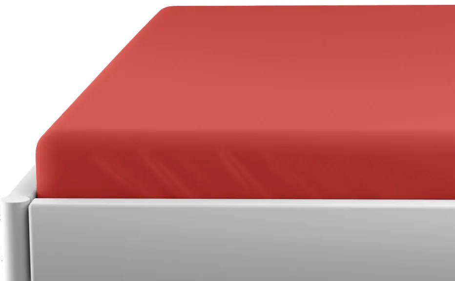 Jersey prostěradlo do dětské postýlky červené 70 x 140 cm