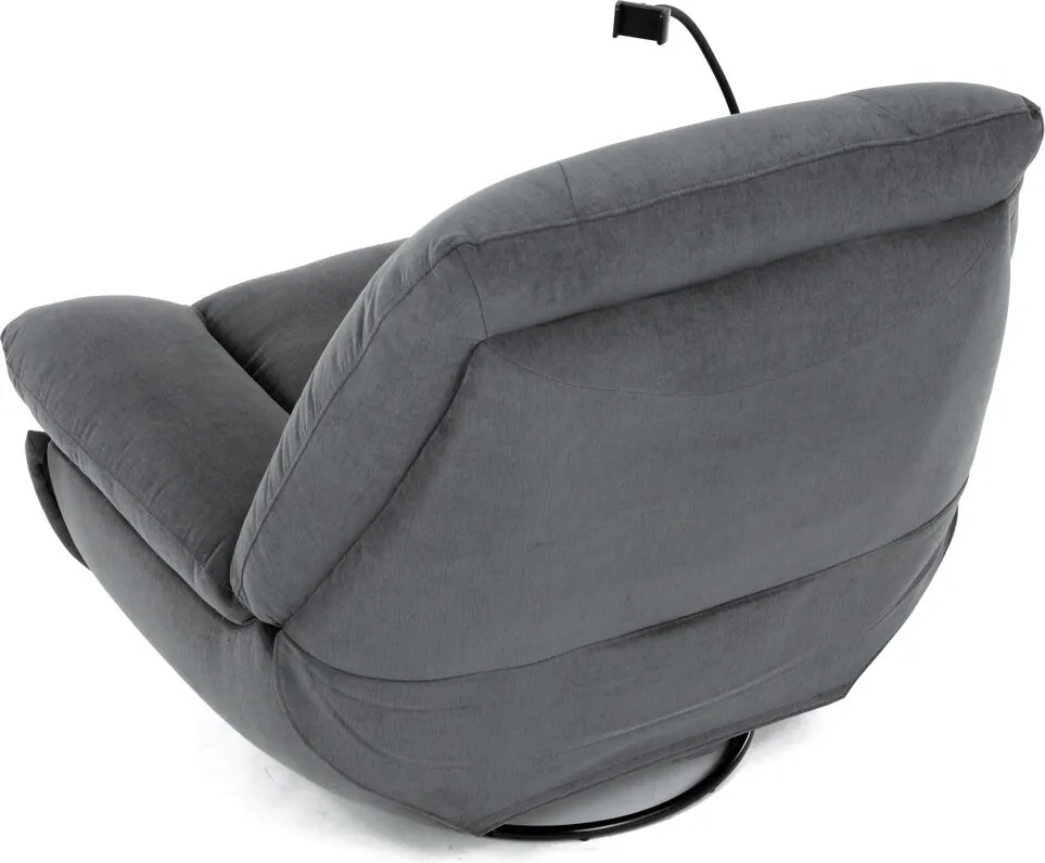 Elektrické polohovací TV křeslo RELAXME - šedá látka