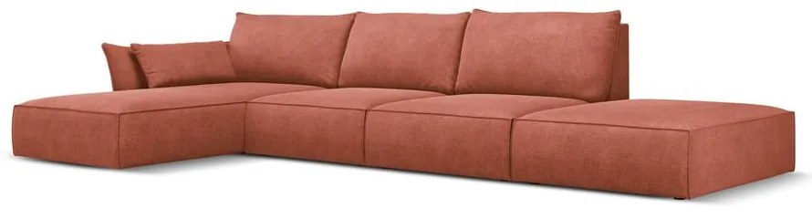 Červená rohová pohovka (levý roh) Vanda – Mazzini Sofas