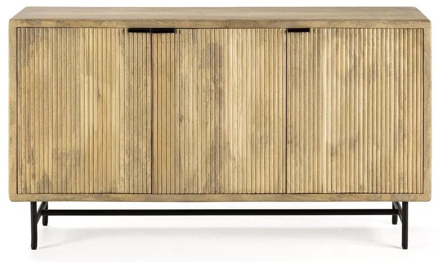 Nízká komoda z mangového dřeva v přírodní barvě 150x85 cm Mundra – Marckeric