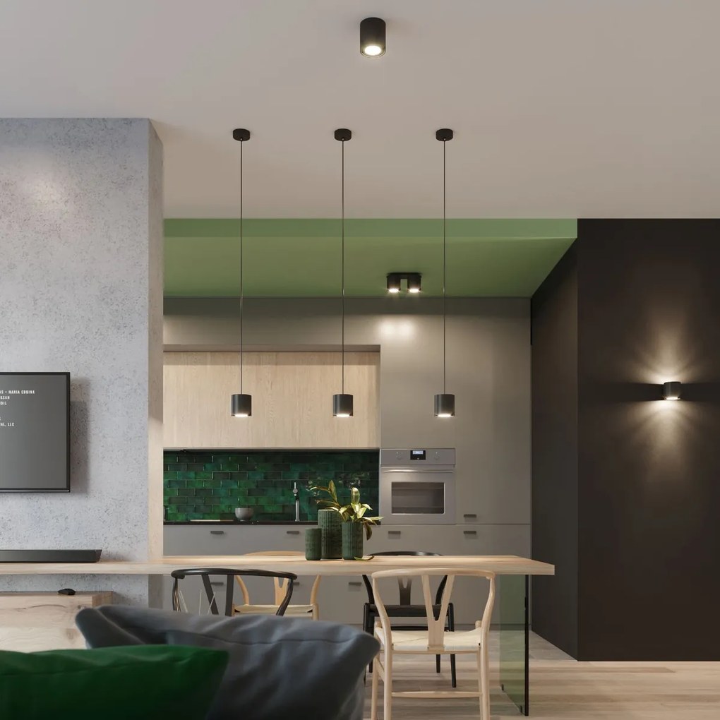 Sollux Lighting Nástěnné svítidlo ORBIS 1 černé