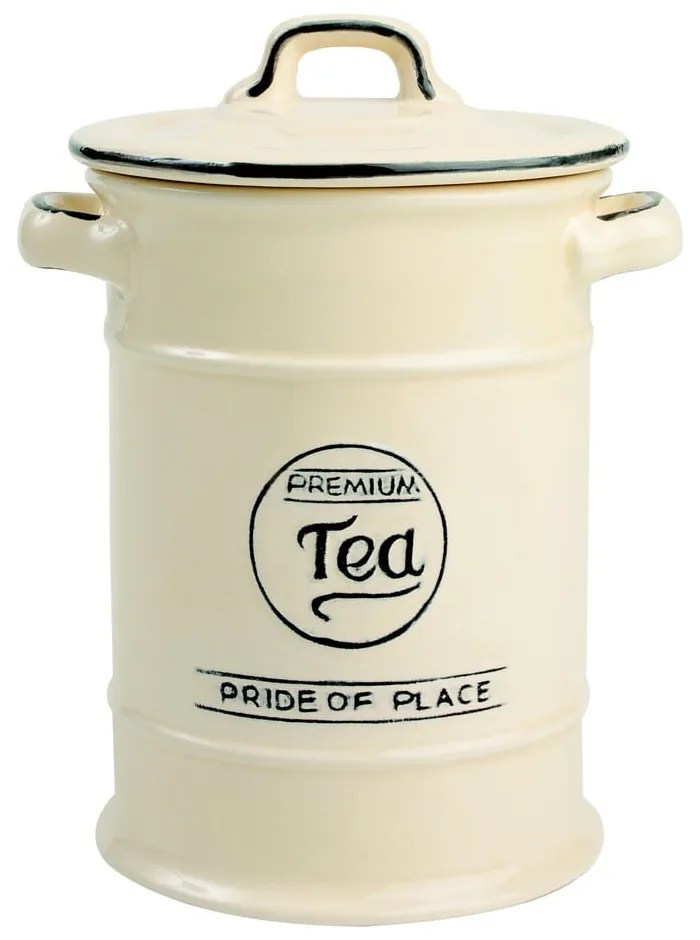 Krémová keramická dóza na čaj T&G Woodware Pride Of Place