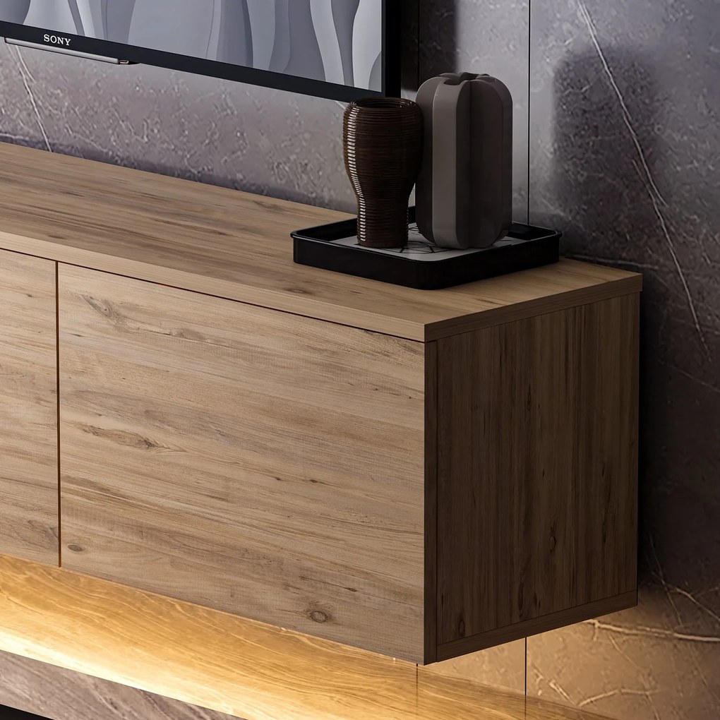Kalune design Dřevěný TV stolek NEON 160x32 cm 382NRC1128