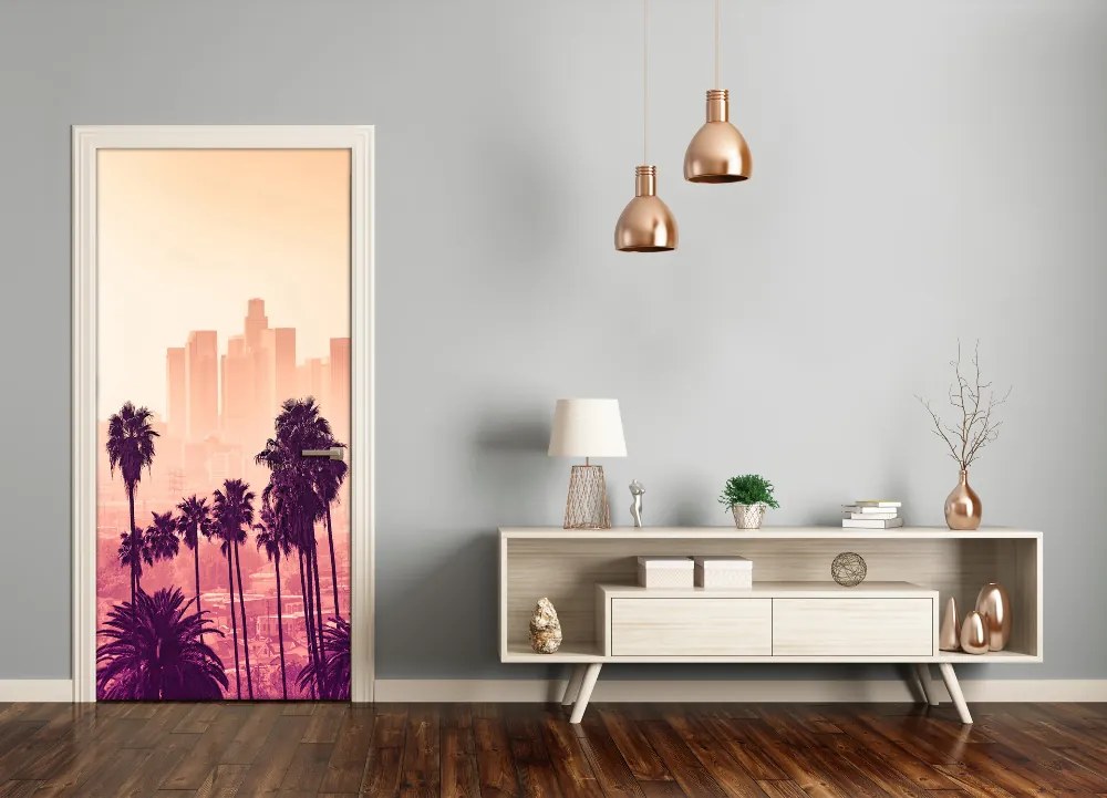 Fototapeta samolepící dveře Los Angeles město 95x205 cm