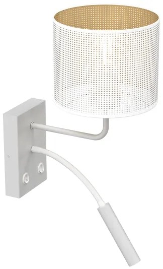 Nástěnná lampa LOFT SHADE 1xE27/60W+1xG9/8W/230V bílá/zlatá