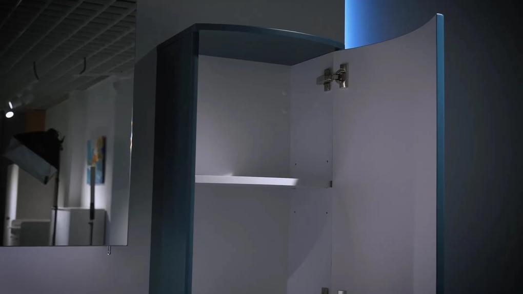 Kingsbath Vanessa Indigo Blue 170 vysoká závěsná skříňka do koupelny