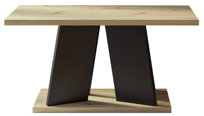 Konferenční stolek Josiah, Barva: černý lesk / beton