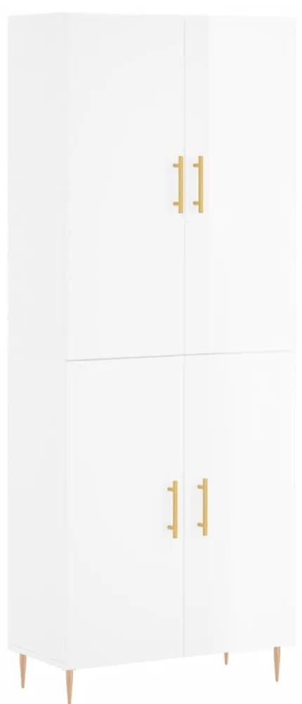 Skříň highboard lesklá bílá 69,5 x 34 x 180 cm kompozitní dřevo,  3195669