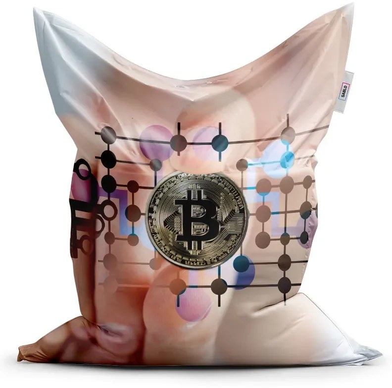 Sablio Sedací vak Classic Bitcoin - 200x140 cm