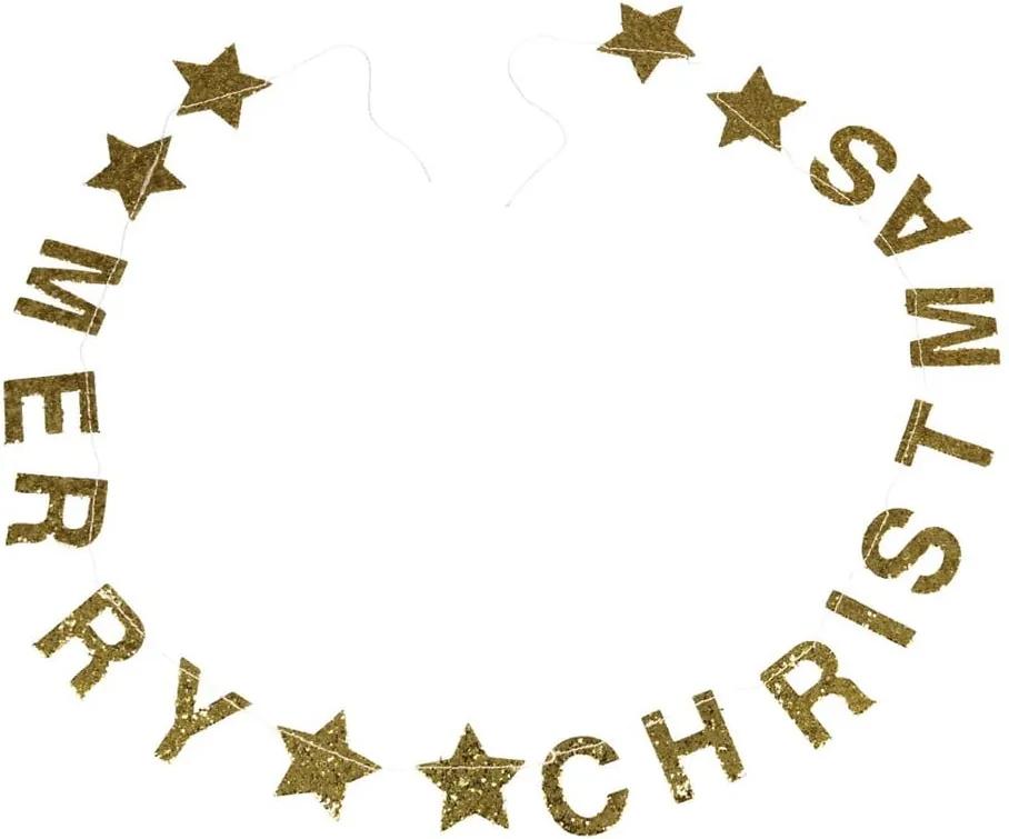 Vánoční girlanda s nápisem Rex London Gold Stars