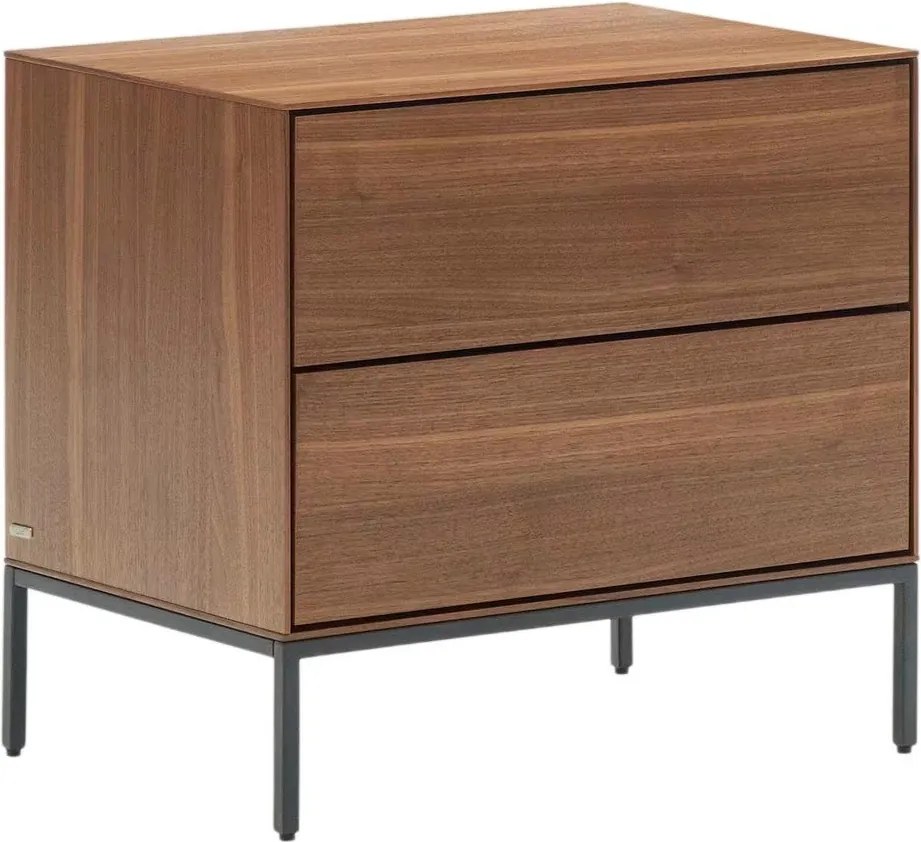 Noční stolek v dekoru ořechu v přírodní barvě Vedrana – Kave Home