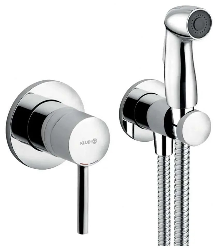 Kludi Bozz - Set pákové baterie pod omítku s bidetovou sprškou, chrom 389990576