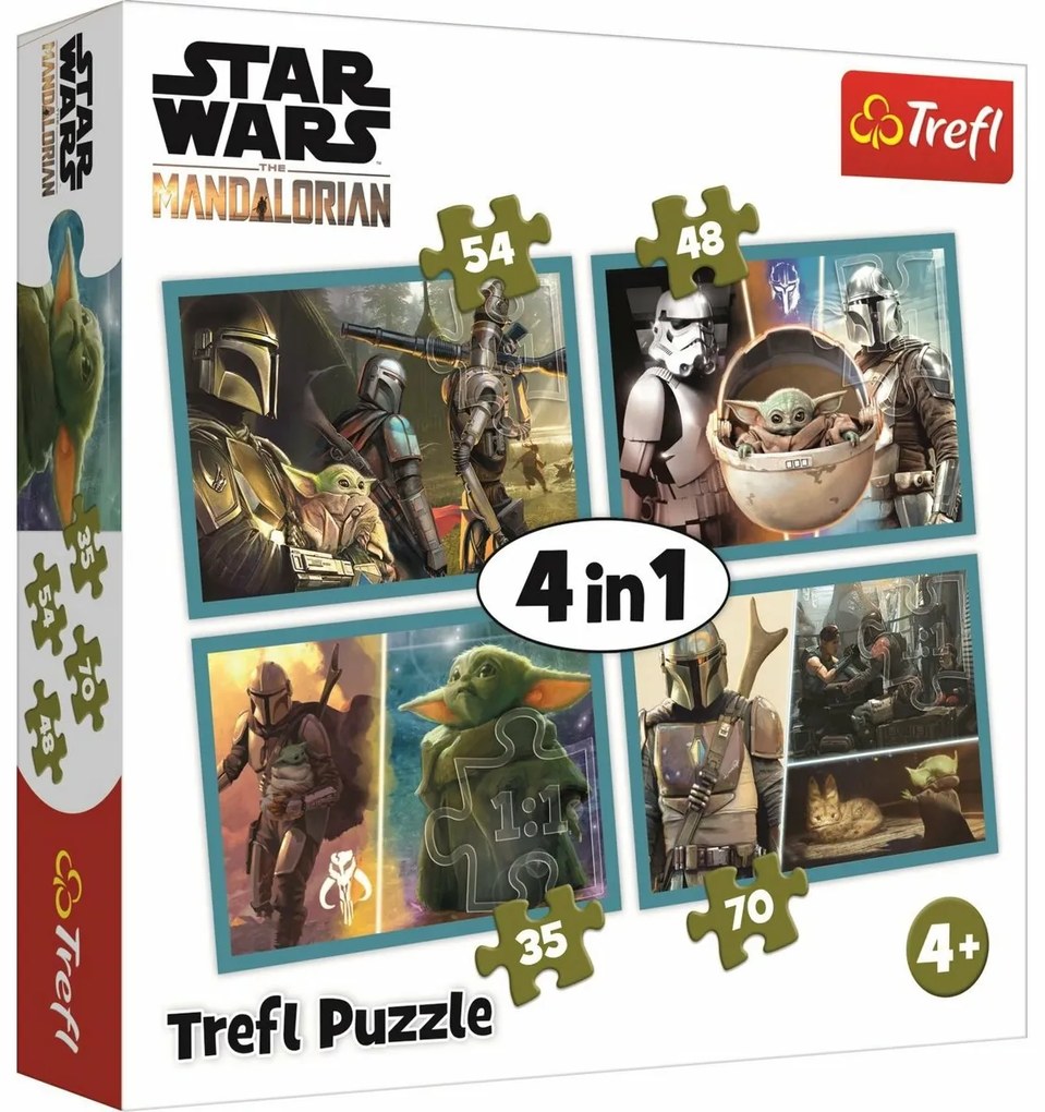 Trefl Puzzle Mandalorian a jeho svět 4v1 35, 48, 54, 70 dílků