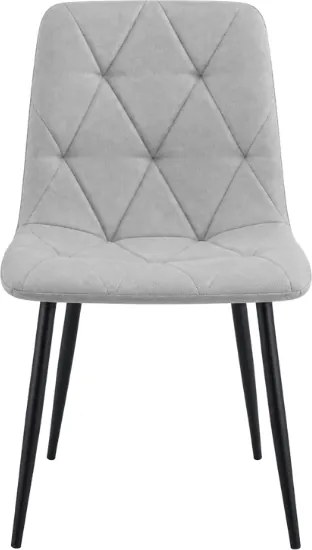 Šedá židle LIBRA PLATINUM GREY s černými nohami