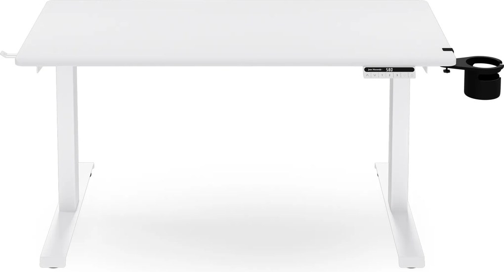 Elektrický stůl s nastavitelnou výškou ergonomický bílý,1200x600 mm: ARIA