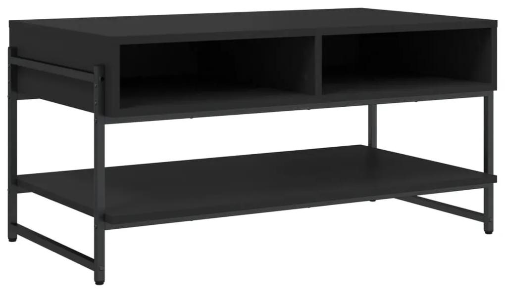 Konferenční stolek černý 90 x 50 x 45 cm kompozitní dřevo - Default Title