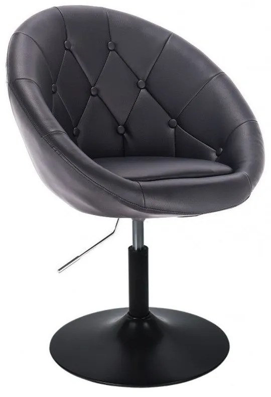 LuxuryForm DESIGN Otočné křeslo VERA na černém talíři - černé