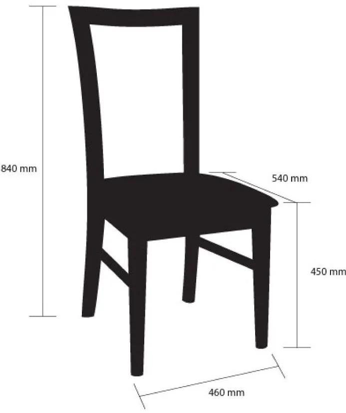 Jídelní dřevěná židle VANDA, látka Green (dub sonoma)