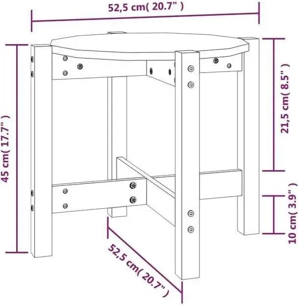 Konferenční stolek, borovicové dřevo, šedá, NoBi GAGIN
