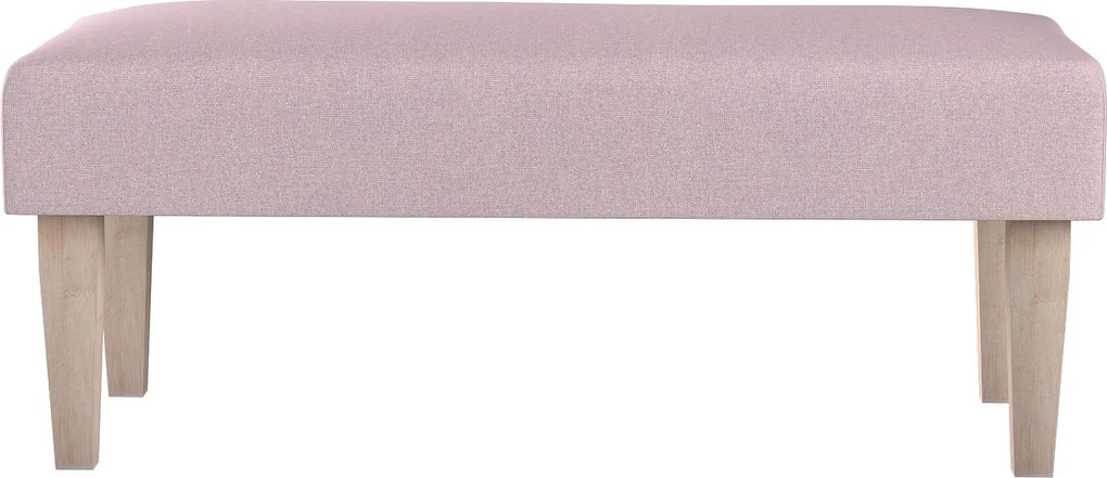 Dlouhá lavička 100x40cm barva růžová látka pletený vzor