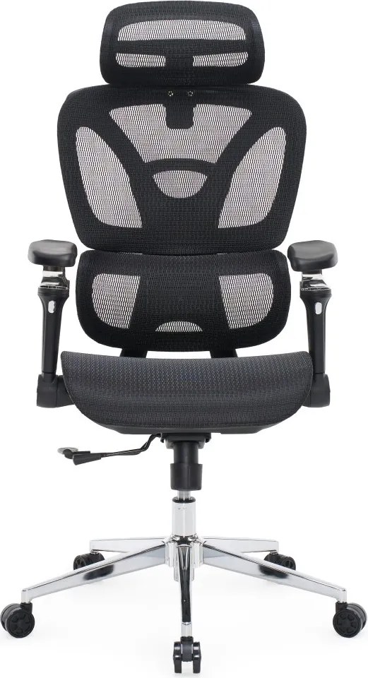 Kancelářská ergonomická židle PORTE — síťovina, černá