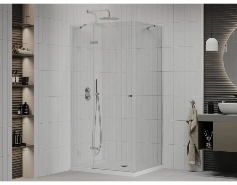 Mexen Roma sprchový kout 100 x 90 cm, čiré sklo-chromový profil + sprchová vanička, 854-100-090-01-00-4010