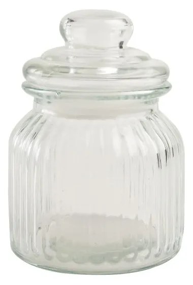 Skleněná dóza T&G Woodware Ribbed, 600 ml