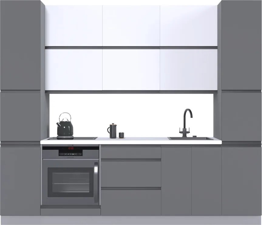 Sada 2.6 v Bílá/Bílá M01, n Šedá/Tmavě šedá M04, pr černá, pl šedá RioLine Luxe / RíóLajn Lux Matný
