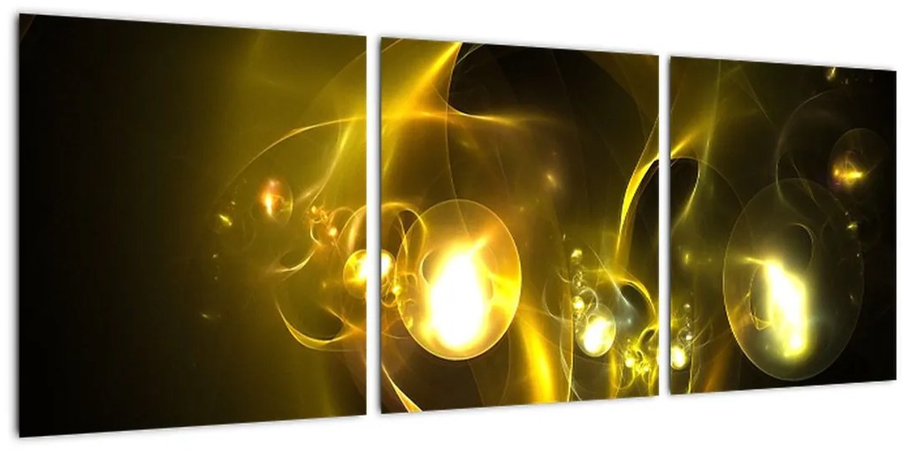 Abstraktní obraz žlutých koulí (90x30 cm), 40 dalších rozměrů