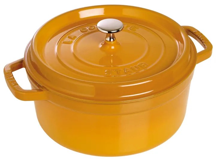 Staub Cocotte hrnec kulatý 20 cm/2,2l hořčice