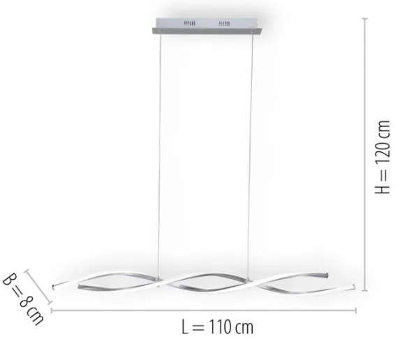 Paul Neuhaus 9142-55 - LED Stmívatelný lustr na lanku POLINA 2xLED/10,2W/230V